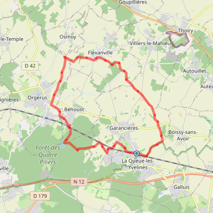 Parcours marche - 20190310 La queue des yvelines - Garancieres