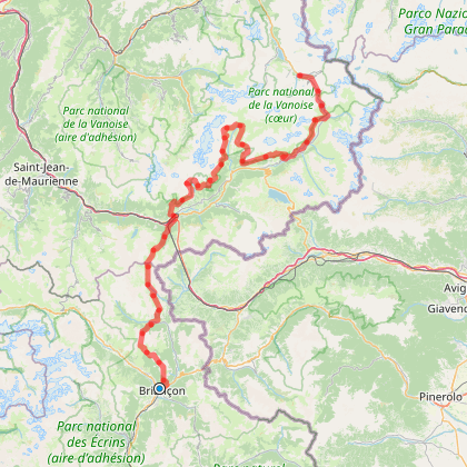 Parcours marche - GR5 - Briançon - Val d'Isère - Briancon