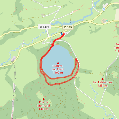 Parcours marche - lac Pavin - Besse-et-saint-anastaise