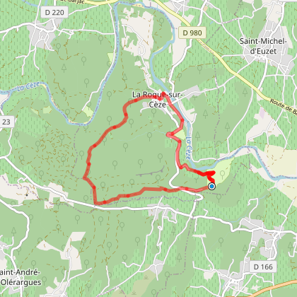 Parcours marche - La Roque-sur-Cèze - La roque-sur-ceze