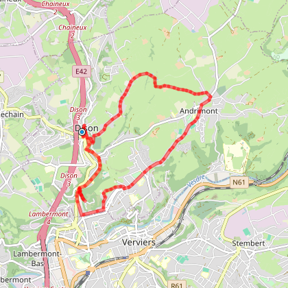 Route walk - City tour: "Dison, historical and architectural tour - Dison