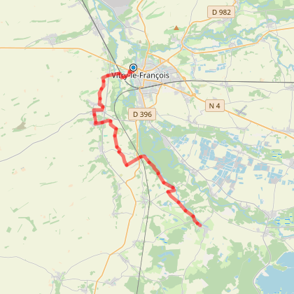 Parcours marche - GR654 : Etape 12 de Vitry-le-François à Saint-Rémy-en ...