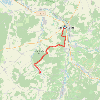 Parcours marche - GR654 : Etape18 de Bar-sur-Seine à Avirey-Lingey ...