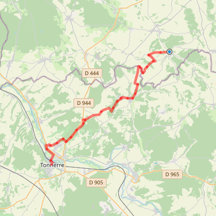 Parcours marche - GR654 : Etape 20 de Etourvy à Tonnerre - Etourvy