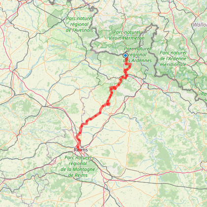 Parcours marche - GR-654 : Grande Etape en Ardennes : de Rocroi à REIMS ...