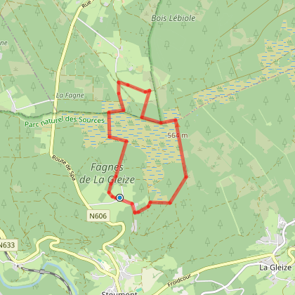 Parcours marche - A travers les Fagnes de la Gleize - Stoumont