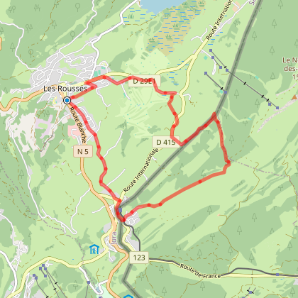 Parcours marche - La Frontière - Les rousses
