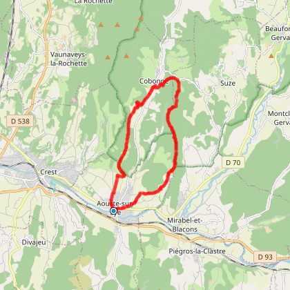 Parcours marche - Le Serre des Aigles - Aouste-sur-sye