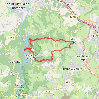 Parcours marche - Lizeron - Grangan - Saint-genest-lerpt