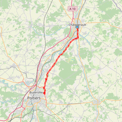 Parcours marche - chatellerault - poitiers - Chatellerault