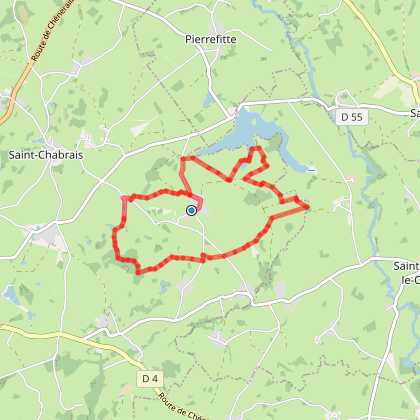 Parcours marche - Haute-Serre et étang de Pinaud - Saint-chabrais