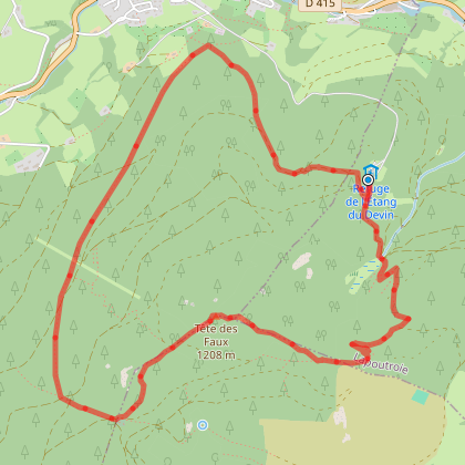 Parcours marche - Etang du Devin - Roche du Corbeau - Tête des Faux ...