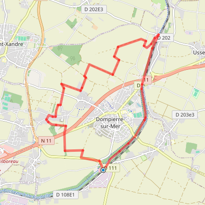 Parcours marche - Autour de Dompierre sur mer - Dompierre-sur-mer