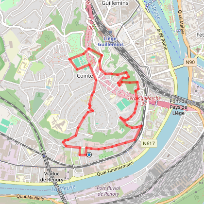 Parcours marche - autour du château de Sclessin-observatoire de Cointe ...