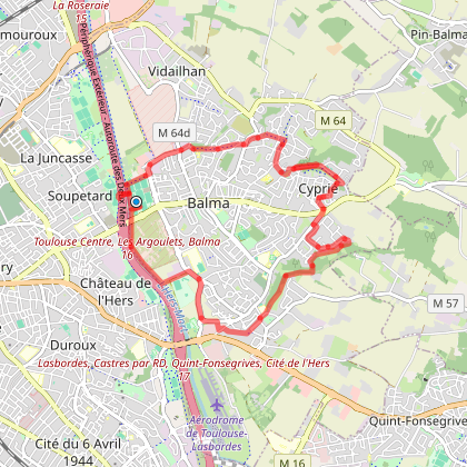 Parcours marche - BALMA et environ - Balma