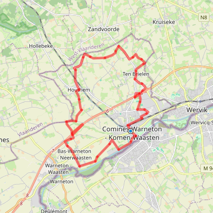 Parcours vélo route - Eurocircuit n°8 - A vélo autour de Comines ...