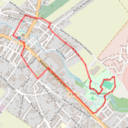 Parcours marche - 14-18: Suippes - Suippes