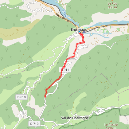 Parcours marche - ENTREVAUX Piano - Entrevaux