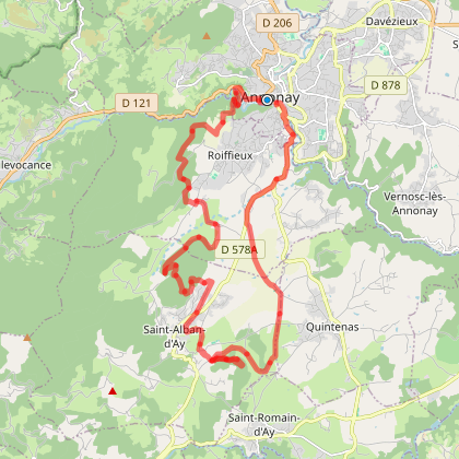 Circuit vtt - Annonay - l'Auvergnat - Parcours de santé de Roiffieux ...