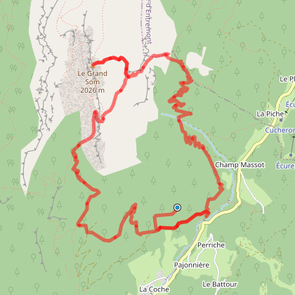 Parcours marche - Le Grand Som - Saint-pierre-de-chartreuse