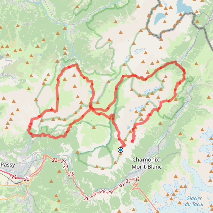 Parcours marche - Tour des aiguilles rouges modifié - Chamonix-mont-blanc