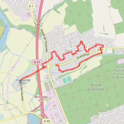 Parcours marche - Chemin des écoliers de Bertrange - Bertrange