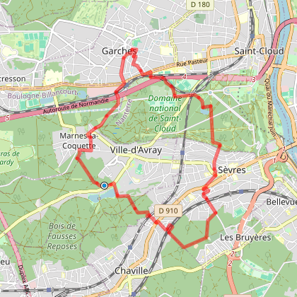 Parcours marche - ARM022 SENTIER DE GARCHES - Ville-d'avray