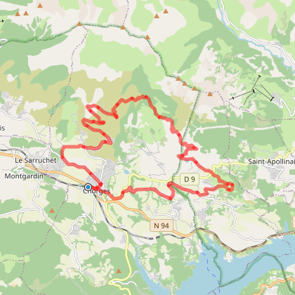 Parcours vélo - Les balcons de Serre Ponçon (boucle N°48 rouge) - Chorges