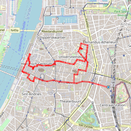 Route walk - Anvers (centre historique) - Antwerpen