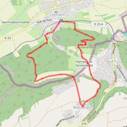 Parcours marche - Château du Landskron - Leymen