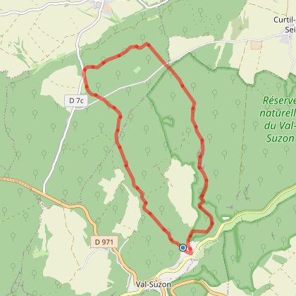 Parcours marche - MN Combe au prêtre - Val-suzon