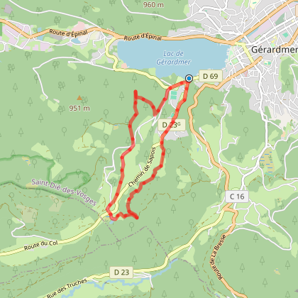 Parcours marche - BALADE CIRCULAIRE DU PHENY - Gerardmer