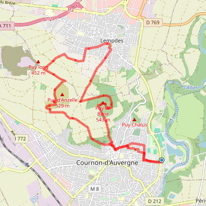 Parcours marche - Cournon_Centre de Loisirs_Les Puys de Bane et D ...