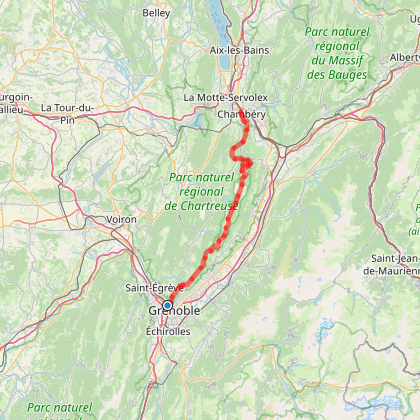 Parcours marche - Traversée Chartreuse - Grenoble