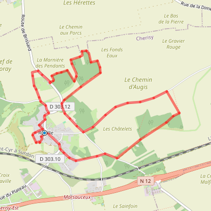 Parcours marche - " La boucle de Raville " - Cherisy