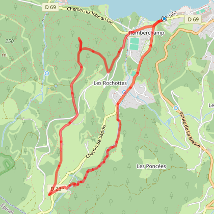 Parcours marche - Le saut de la bourrique - Gerardmer