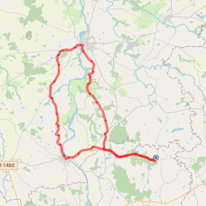 Parcours vélo - autour de Millac - Oradour-fanais