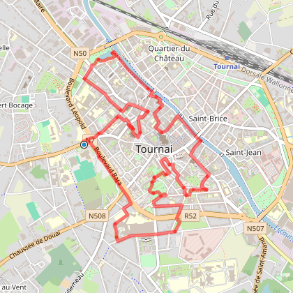 Parcours marche - Tournai Centre ville - Tournai