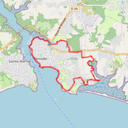 Parcours marche - Tour de Bénodet - Benodet