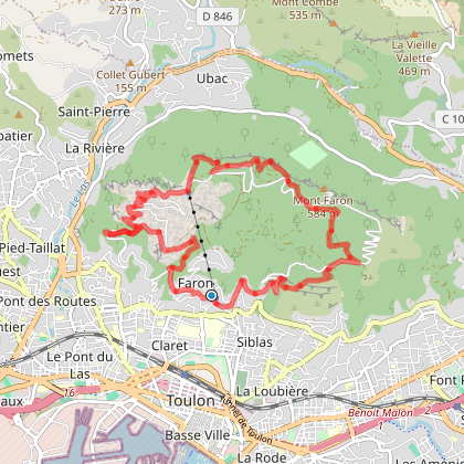 Parcours marche - mont faron - Toulon