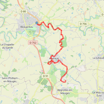 Parcours marche - De Beaupreau en Mauges à l'abbaye de Bellefontaine ...