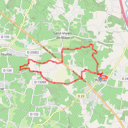 Parcours marche - Rando pugnac 12.3 km - Pugnac