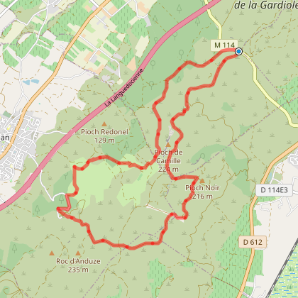 Parcours marche - La Gardiole - Fabregues