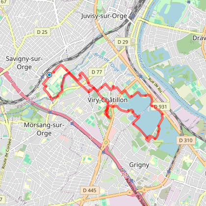 Parcours marche - Découverte de VIRY CHATILLON - Savigny-sur-orge