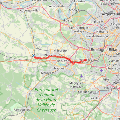Parcours marche - Linéaire Villiers-Versailles - Villiers-saint-frederic