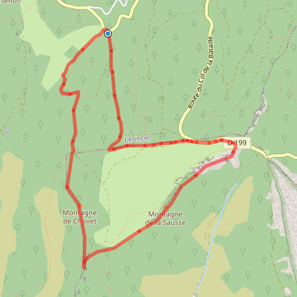 Parcours marche - 22 LES CRÊTES DE LA SAUSSE - Leoncel