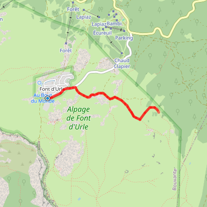Parcours marche - 27 LES CLOCHES DE FONT D'URLE J2/3 - Bouvante