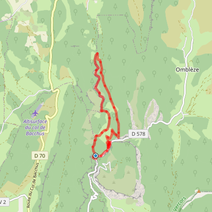 Parcours marche - 31 LE CANYON DES GUEULARDS - Ombleze