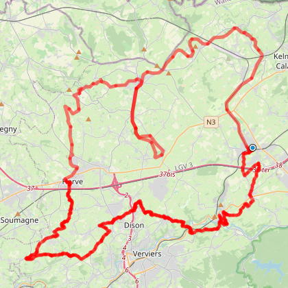 Parcours vélo route - Itinéraire Brochure PBVW - Welkenraedt