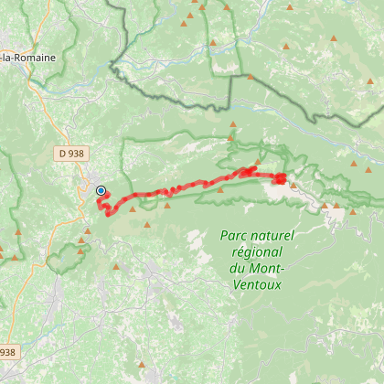 Parcours vtt - VENTOUX par Malaucène - Malaucene